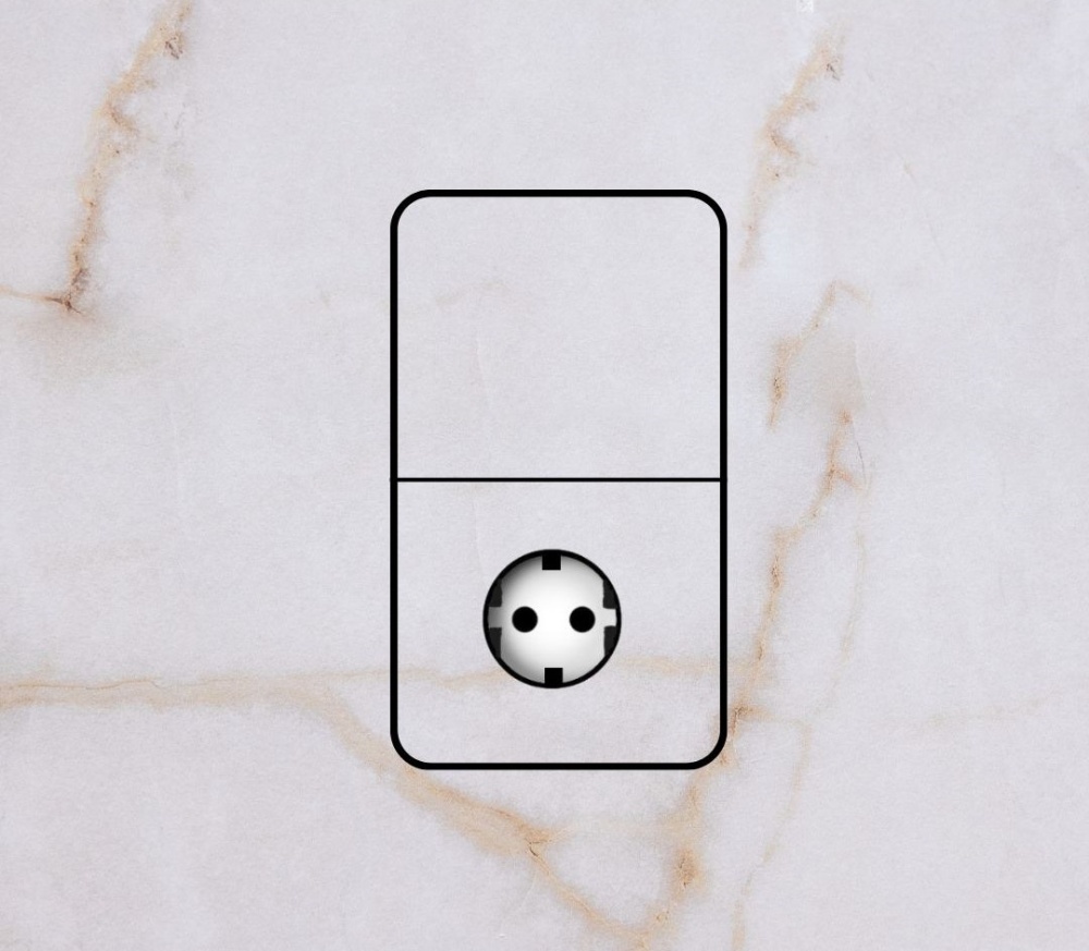 Concealed socket (SCHUKO) and single countertop switch for kitchens ...