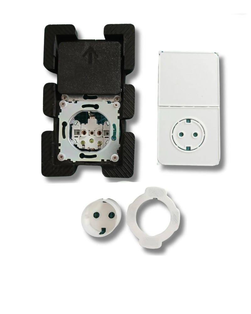 Concealed socket (SCHUKO) and single countertop switch for kitchens ...